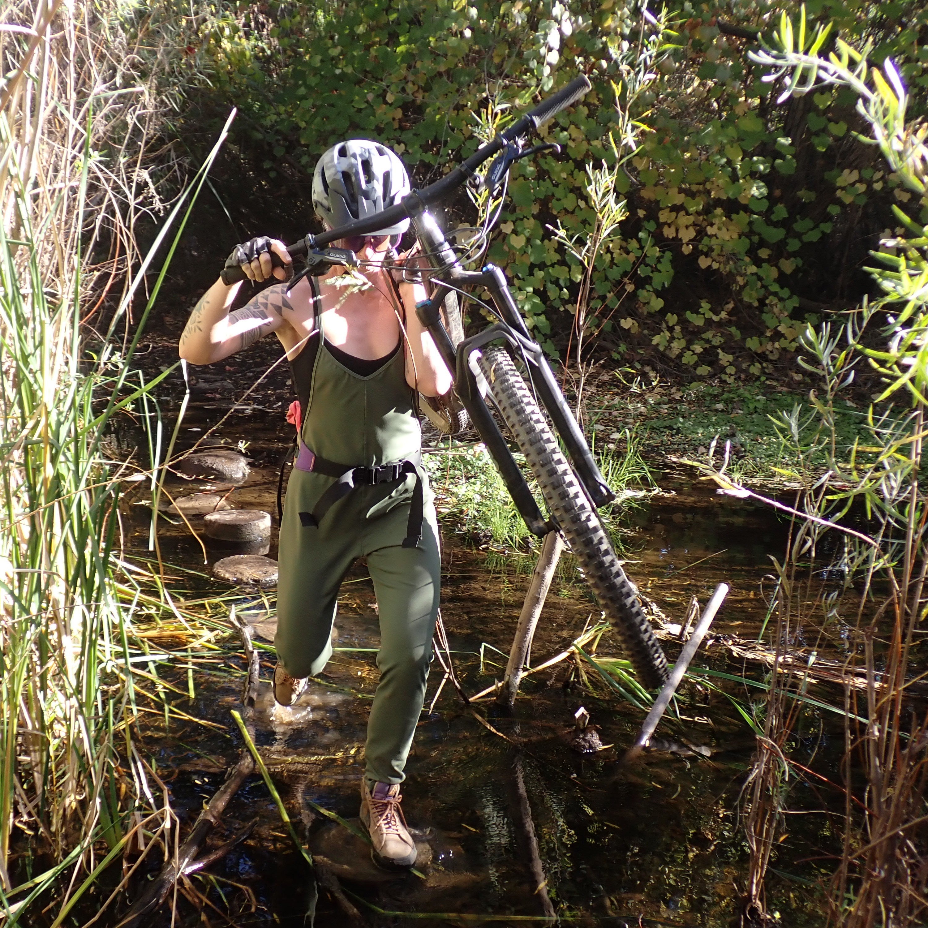 Camp Coveralls in Olive Green Women's Performance Clothing by Lynt